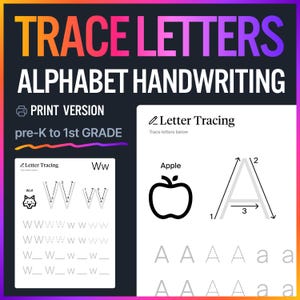 Printable Alphabet Tracing Worksheets | Uppercase & Lowercase ...