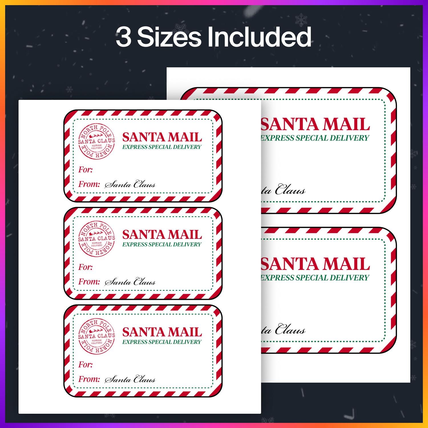 From Santa Christmas Gift Label, Christmas Gift Tags, Christmas Gift ...