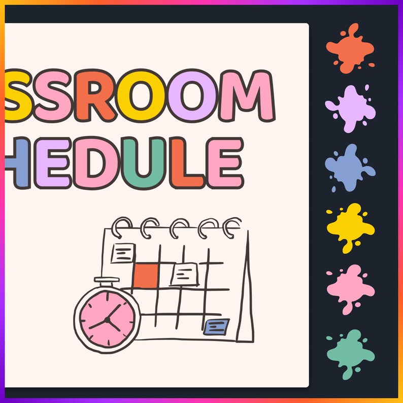 Classroom Schedule Cards | Editable Visual Schedule for Prek ...