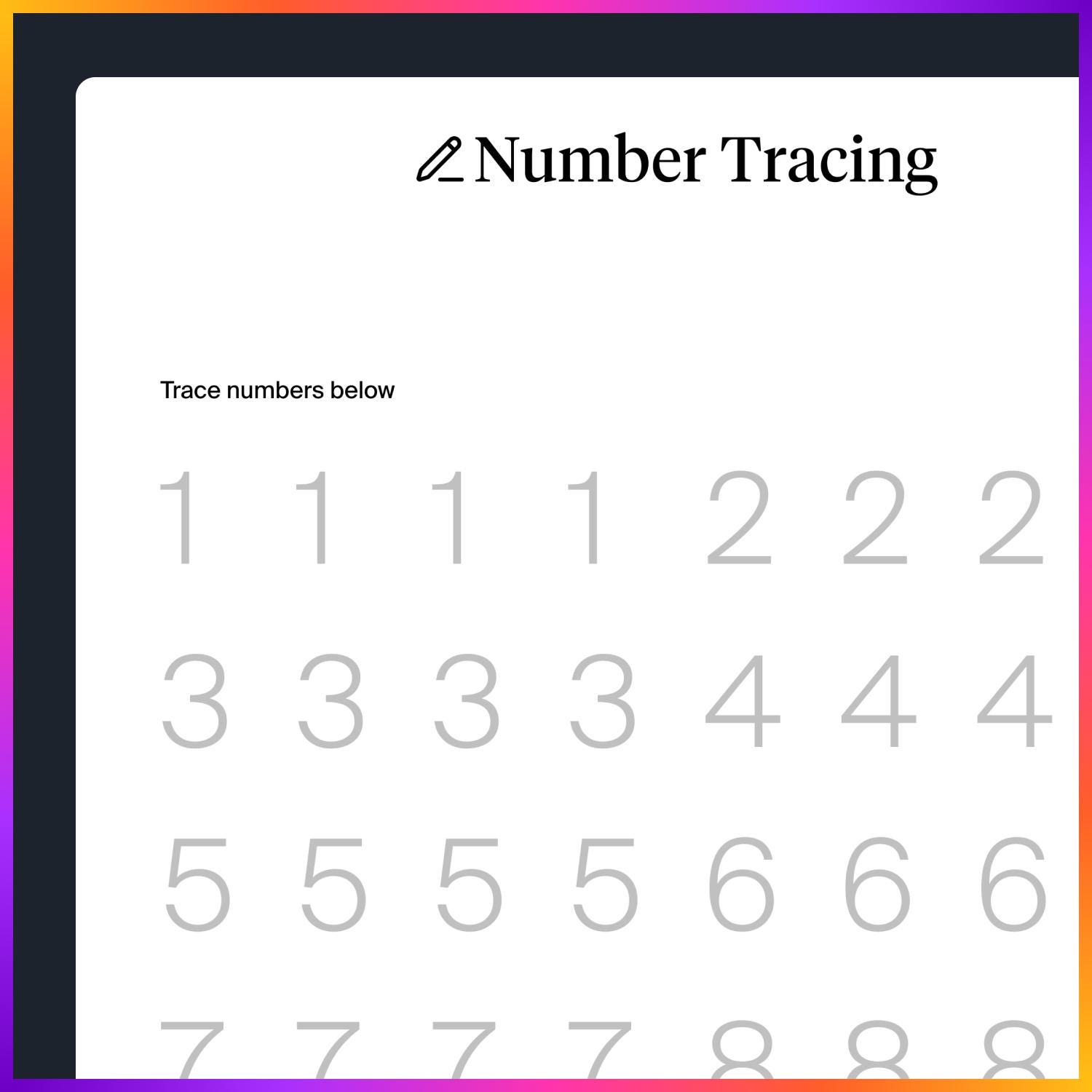 Trace and Draw | Letters, Numbers & Shapes | Tracing and Drawing ...