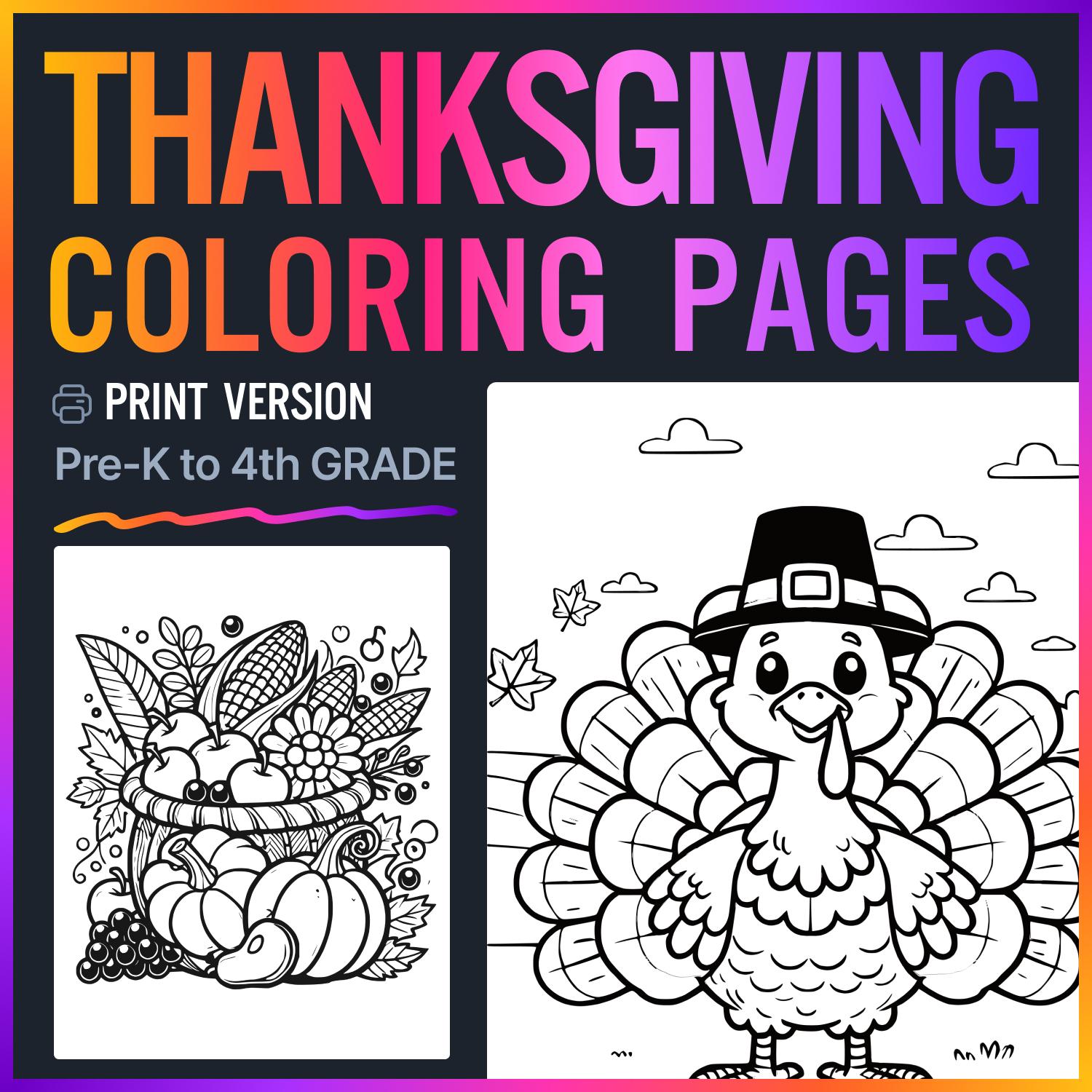 Printable Thanksgiving Coloring Pages Fun Fall Activities for Kids - Etsy