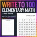 Write to 100 | Number Charts Sheet | Blank, Filled & Missing Numbers - Etsy