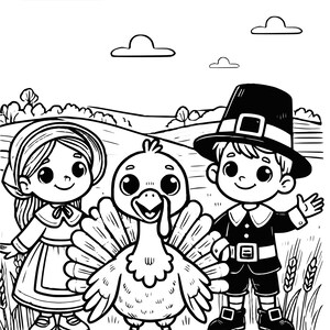 Printable Thanksgiving Coloring Pages Fun Fall Activities for Kids - Etsy