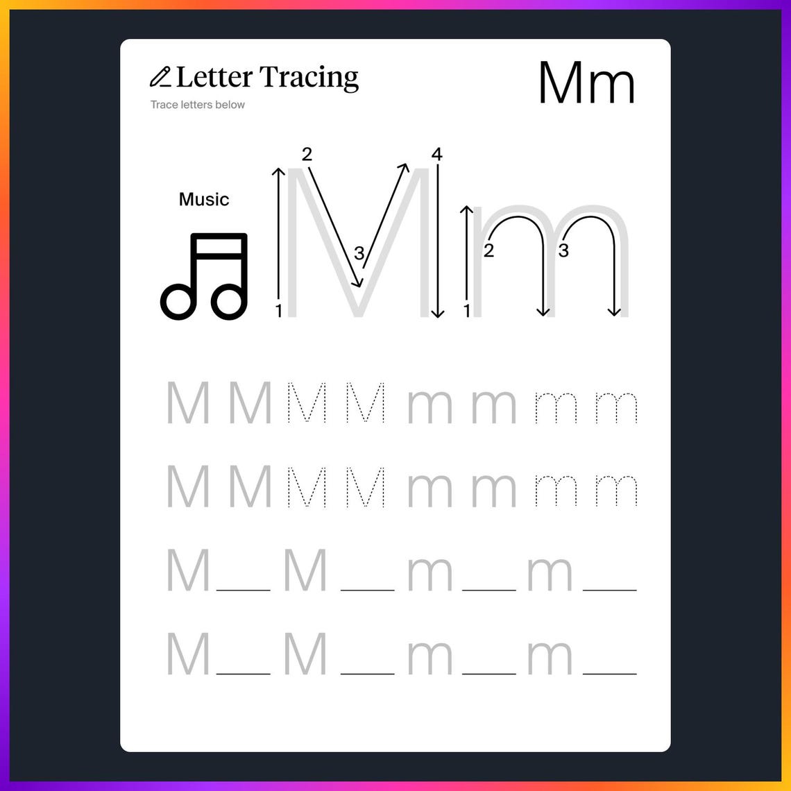 Printable Alphabet Tracing Worksheets | Uppercase & Lowercase ...