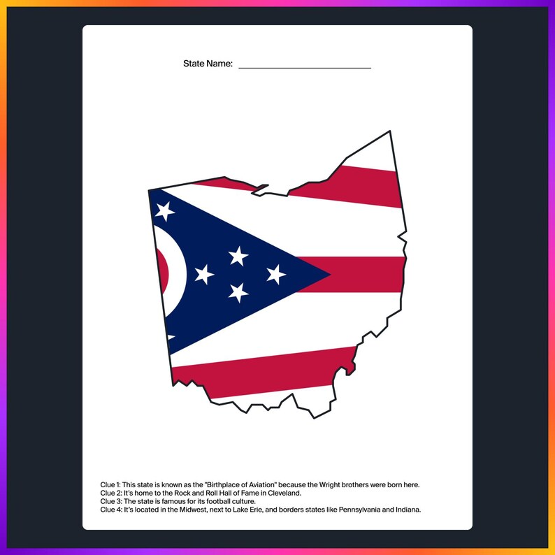 Printable USA Geography Worksheets | States Outline Sheets and Clues ...