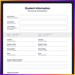 Student and Family Information Form - Bilingual (english and Spanish ...