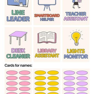 Printable Classroom Jobs Chart: Student Helper, Classroom Decor (PDF ...