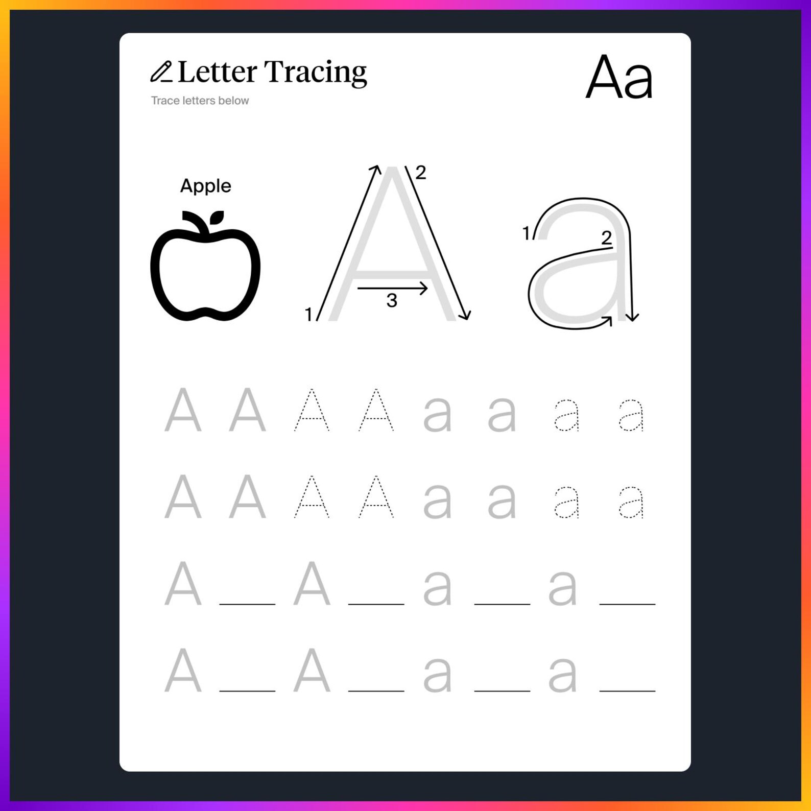 Printable Alphabet Tracing Worksheets | Uppercase & Lowercase ...