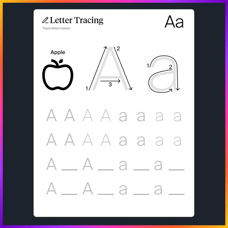 Printable Alphabet Tracing Worksheets | Uppercase & Lowercase ...