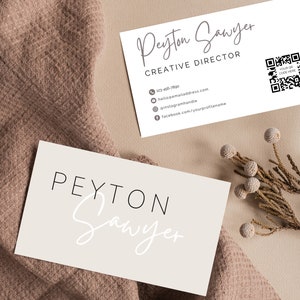 DIY Calling Card | Business Card Template With QR Code | Business Card ...