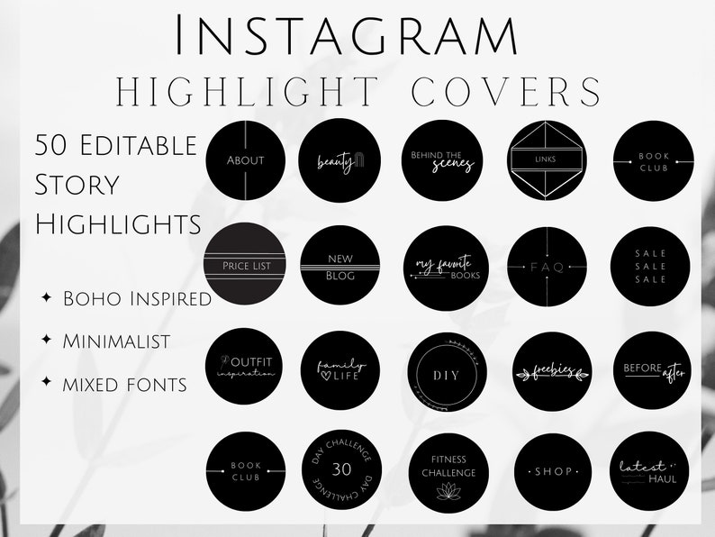 Instagram Highlight Covers | Social Media Highlights | Instagram ...