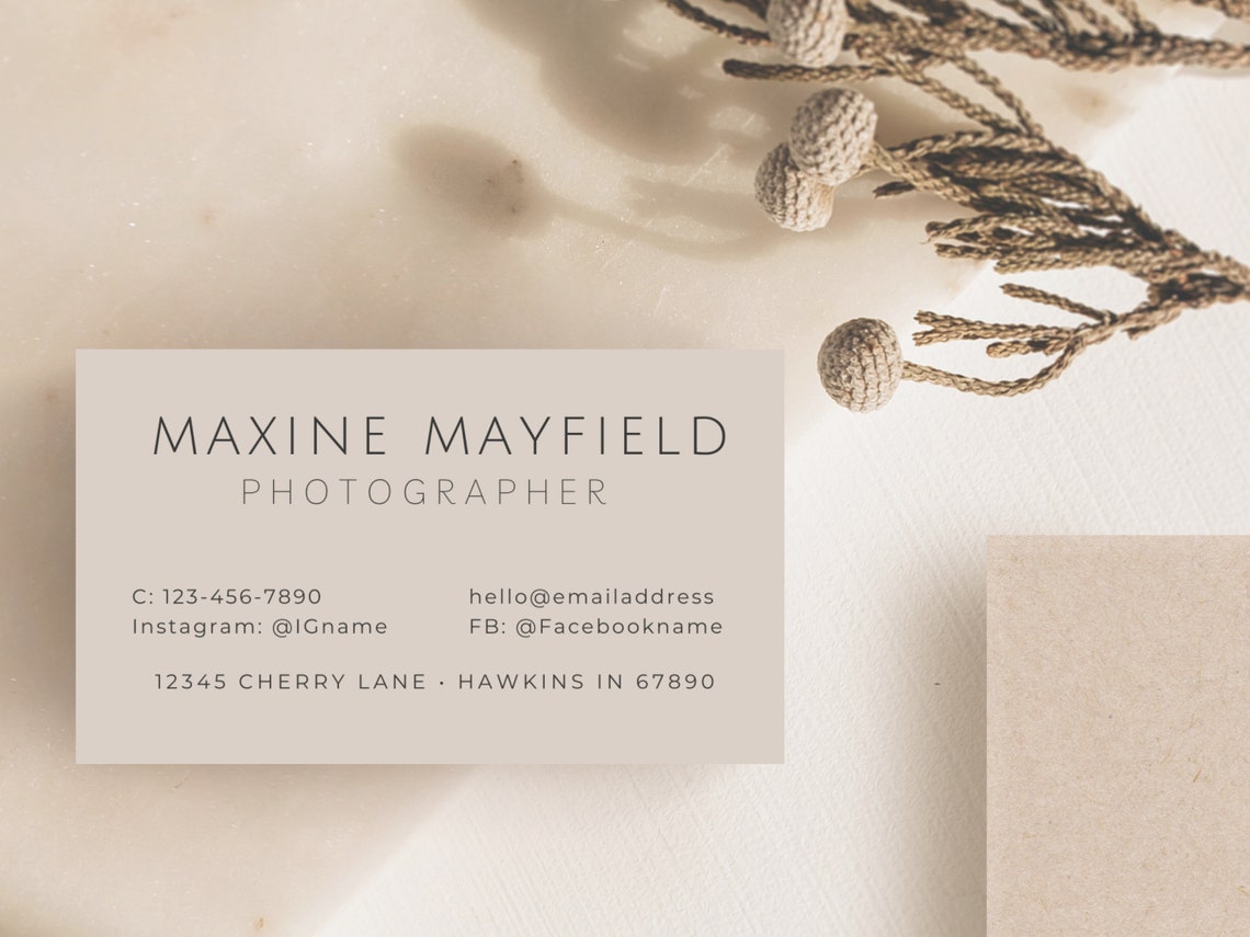 DIY Calling Card | Business Card Template | Business Card Editable ...