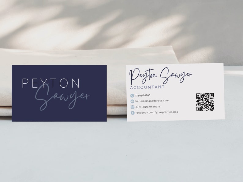 DIY Calling Card | Business Card Template Qr Code | Business Card ...