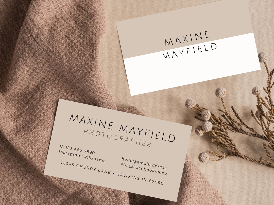 DIY Calling Card | Business Card Template | Business Card Editable ...