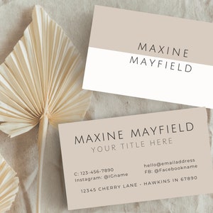 DIY Calling Card | Business Card Template | Business Card Editable ...