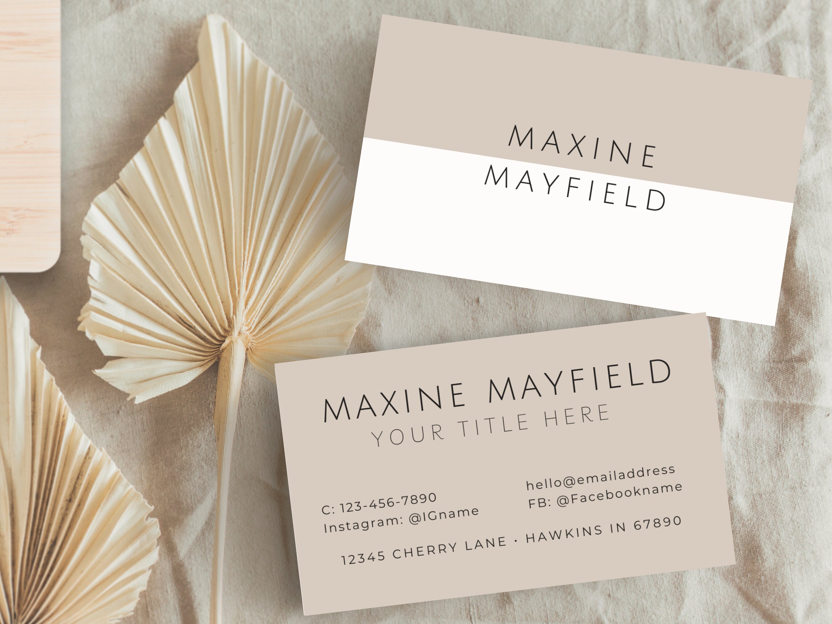 DIY Calling Card | Business Card Template | Business Card Editable ...