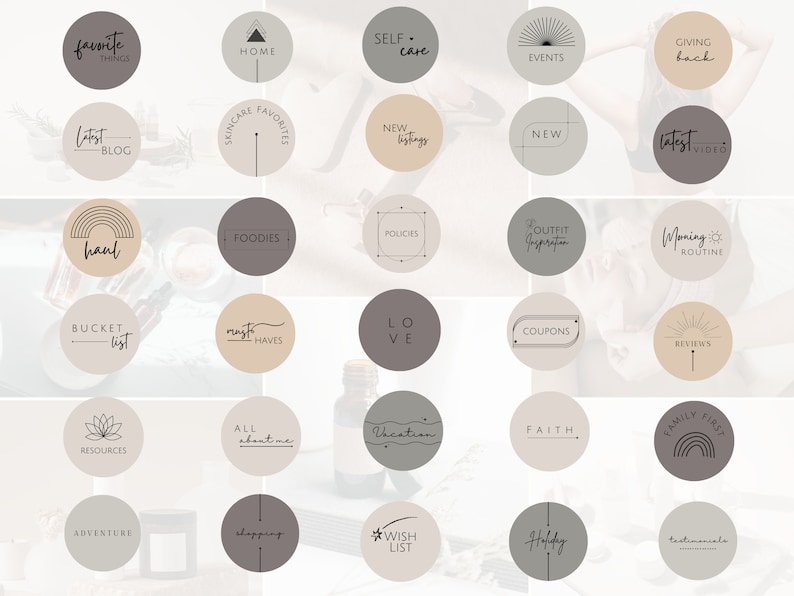 Instagram Highlight Covers | Aesthetic Neutral Highlight Buttons ...