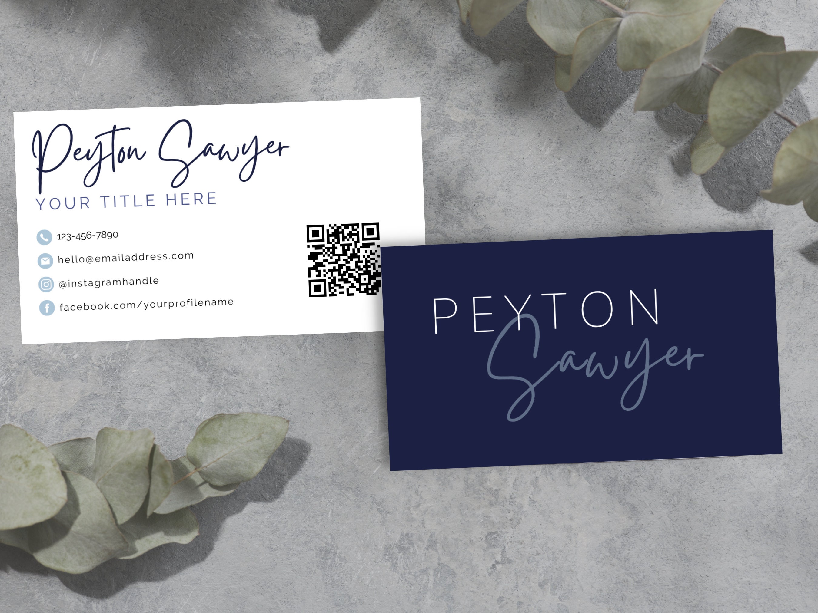 DIY Calling Card | Business Card Template Qr Code | Business Card ...