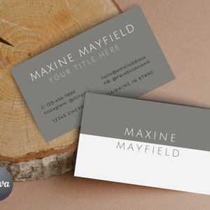 Business Card Template | Printable | Editable Card | Blank Template ...