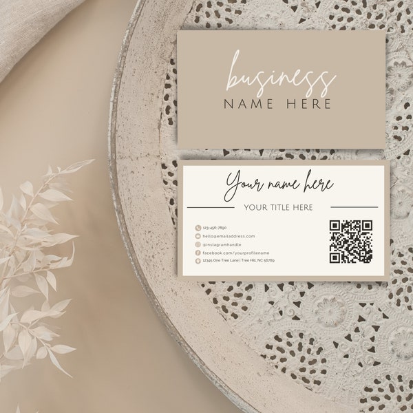 DIY Calling Card Business Card Template Business Card Editable Template ...