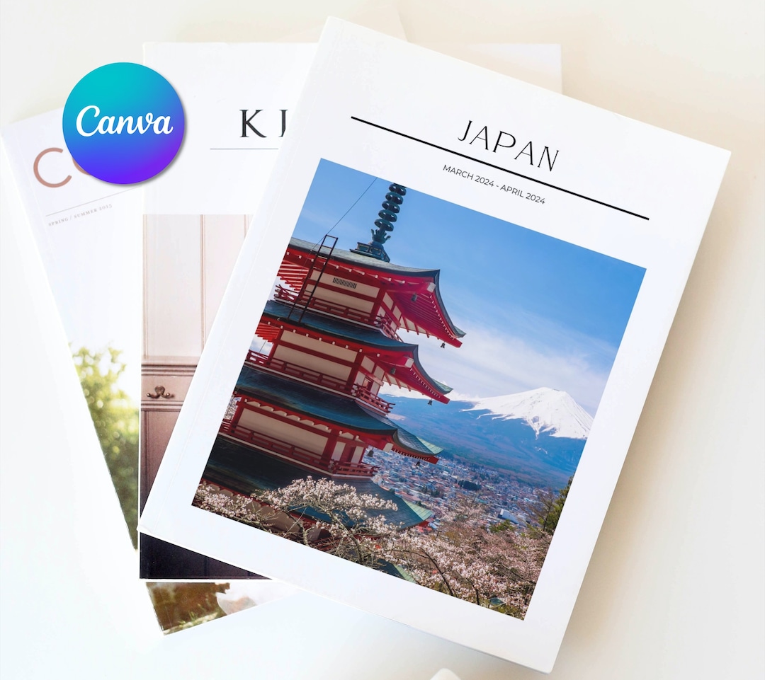 Travel Photo Book Magazine Template, Printable Adventure Journal ...