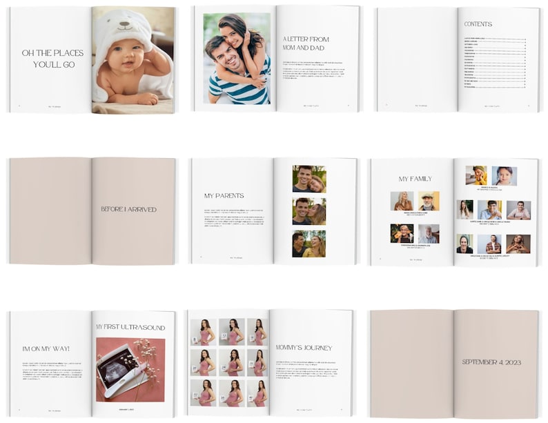 100+ Page Baby's First Year Magazine Photo Album Template, Child’s ...
