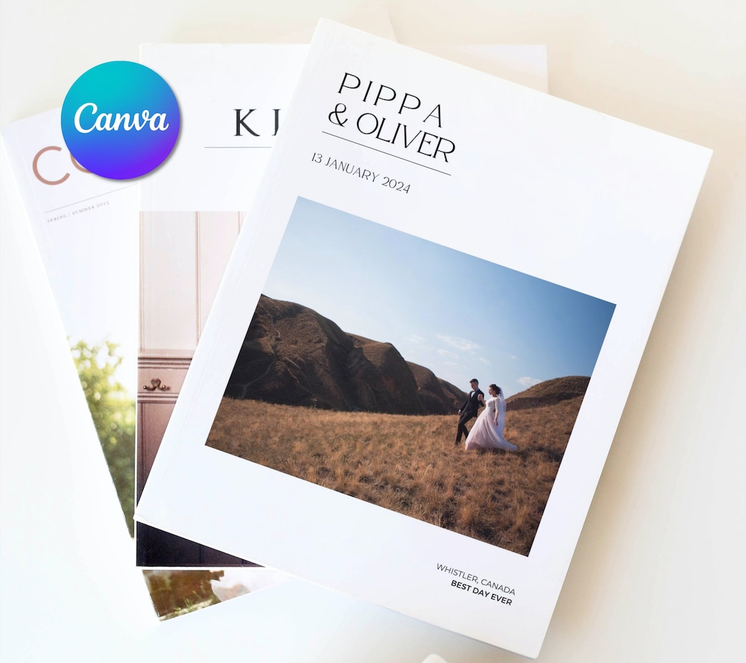 70+ Page Wedding Magazine Photo Album Template, Couples Story Scrapbook ...