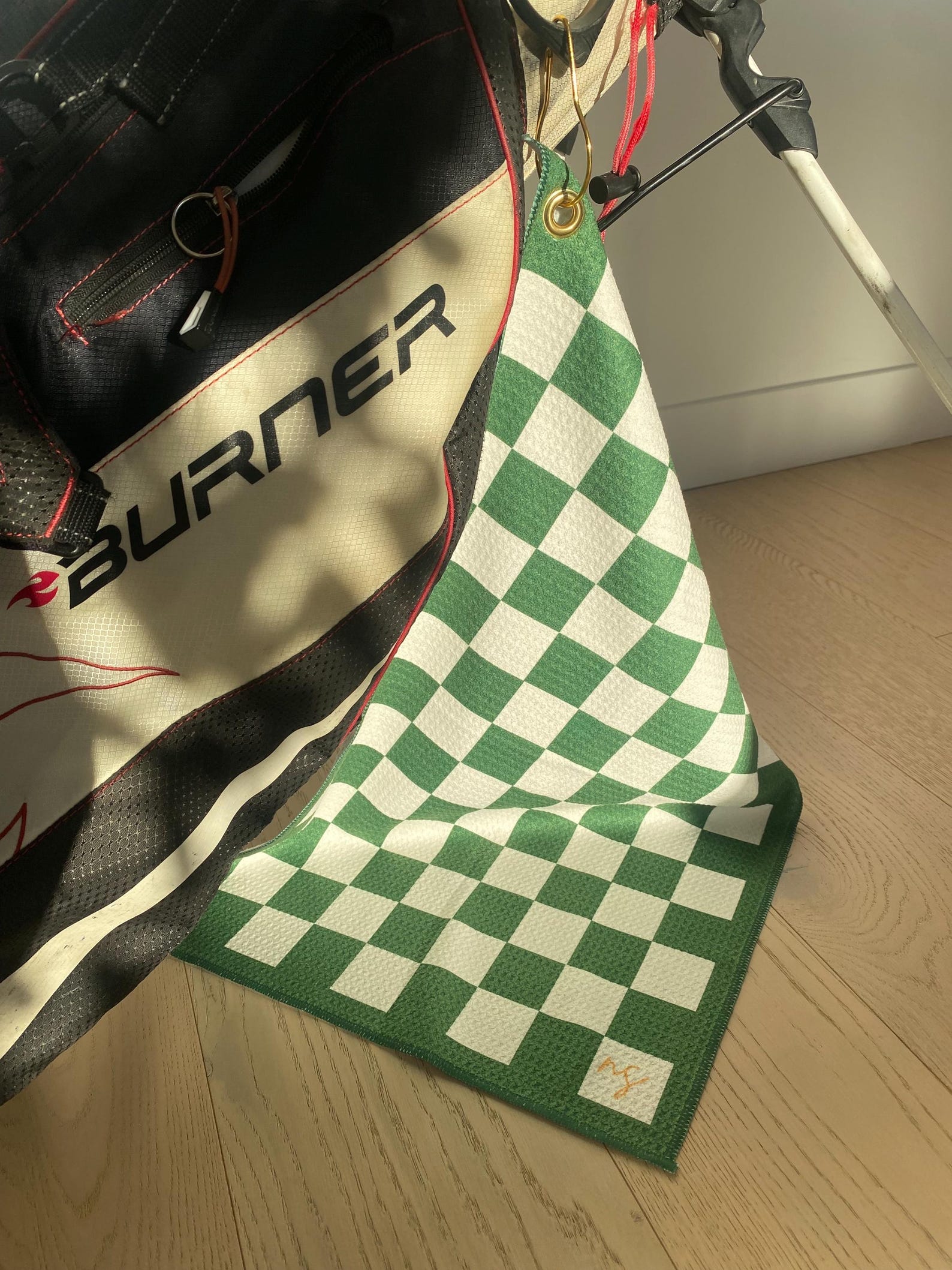 Personalized Checkered Golf Towel, Custom Monogram Name Initials Clip ...