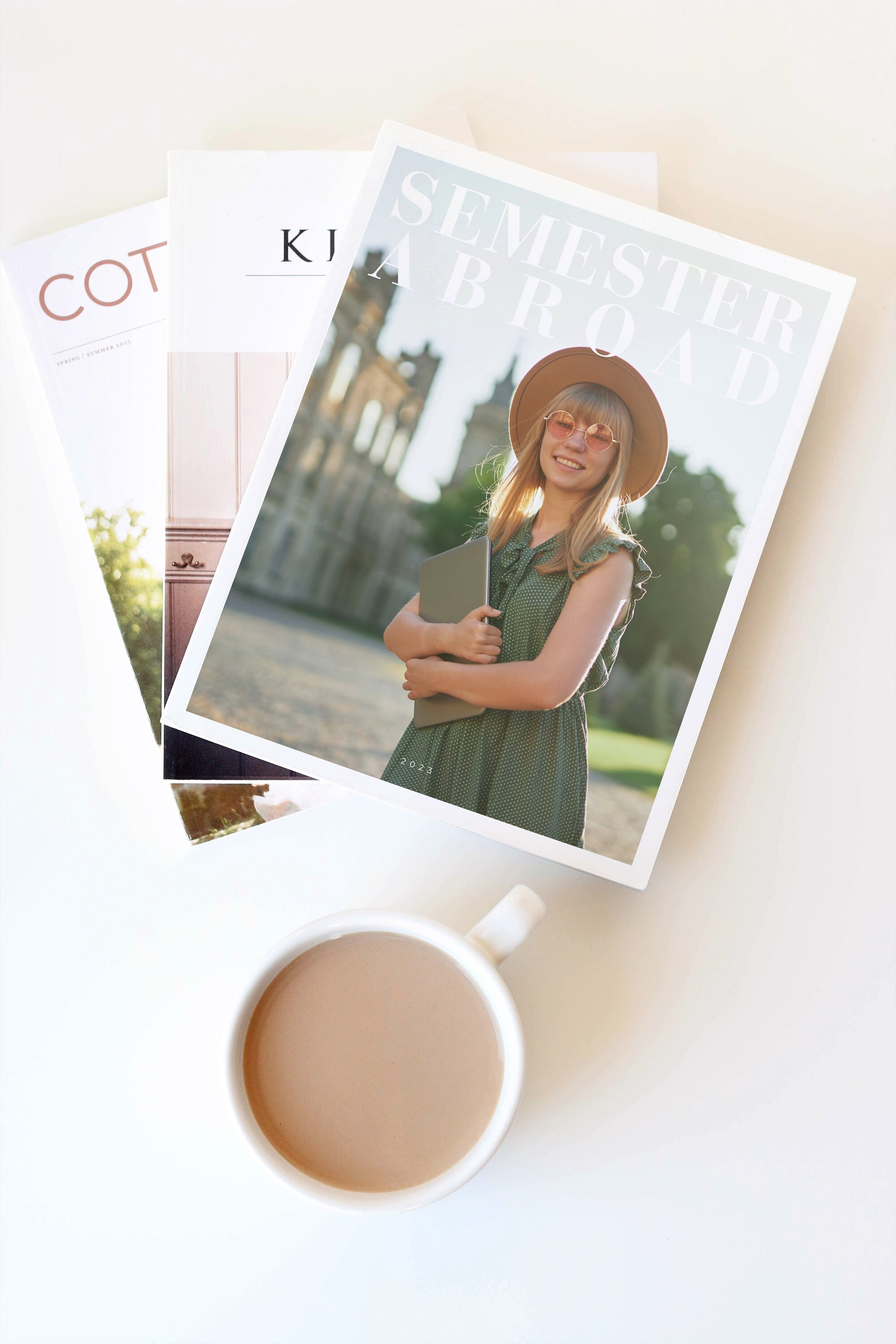 College Memory Book Template, Printable Graduation Coffee Table Photo ...