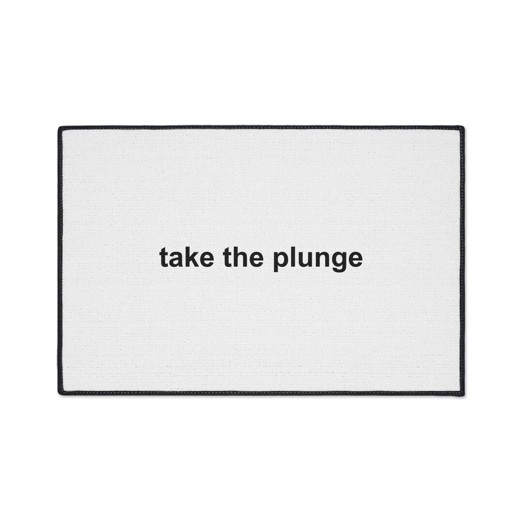 Take the Plunge Poolside Floor Mat, Cold Ice Bath Lover, Polar Swim ...