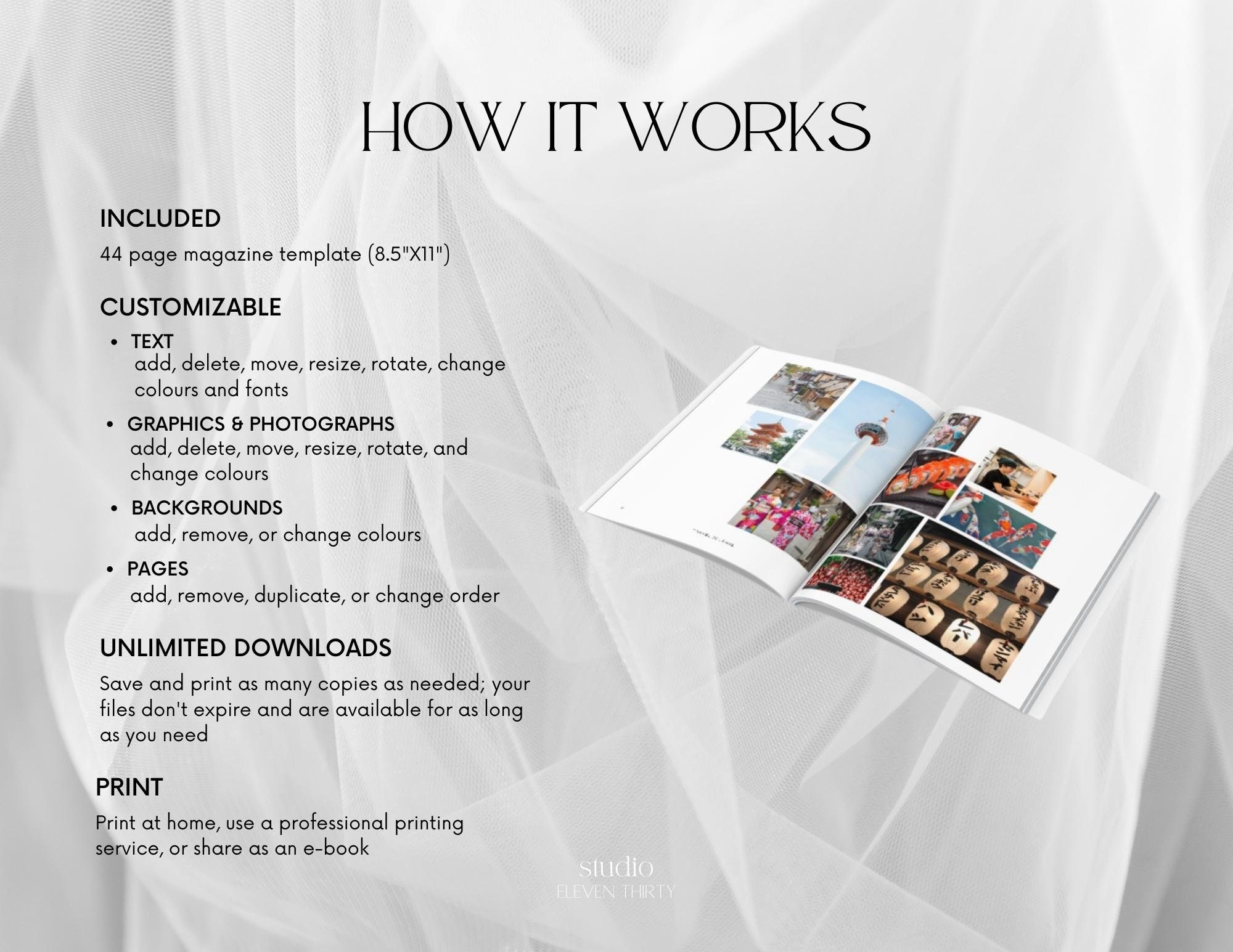 Annual Travel Photo Book Magazine Template, Printable Adventure Journal ...