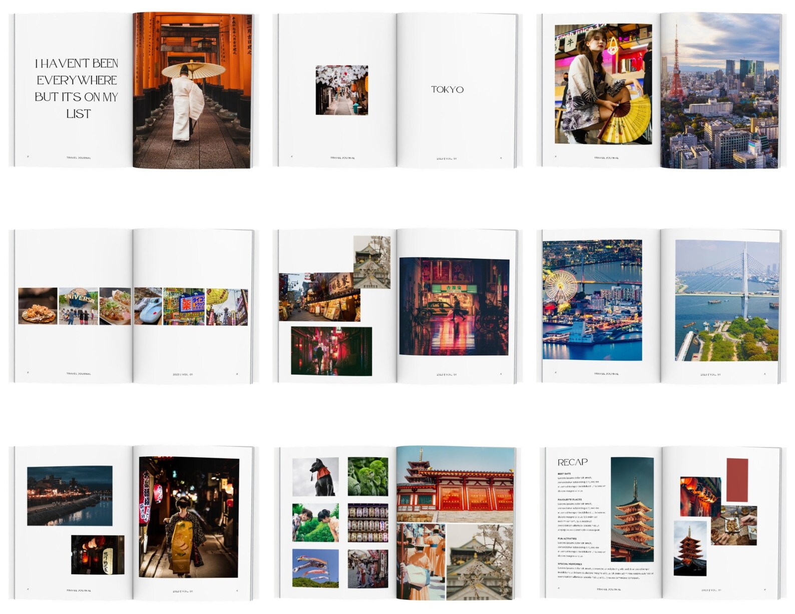 Travel Photo Book Magazine Template, Printable Adventure Journal ...