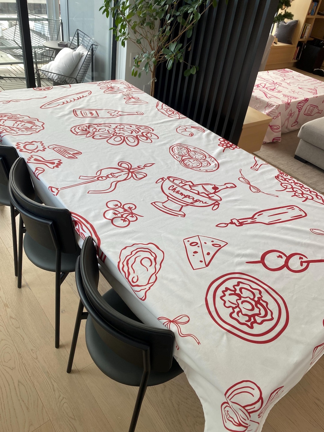 Hand Drawn Illustration Tablecloth, Dinner Party Table Cloth, That's ...