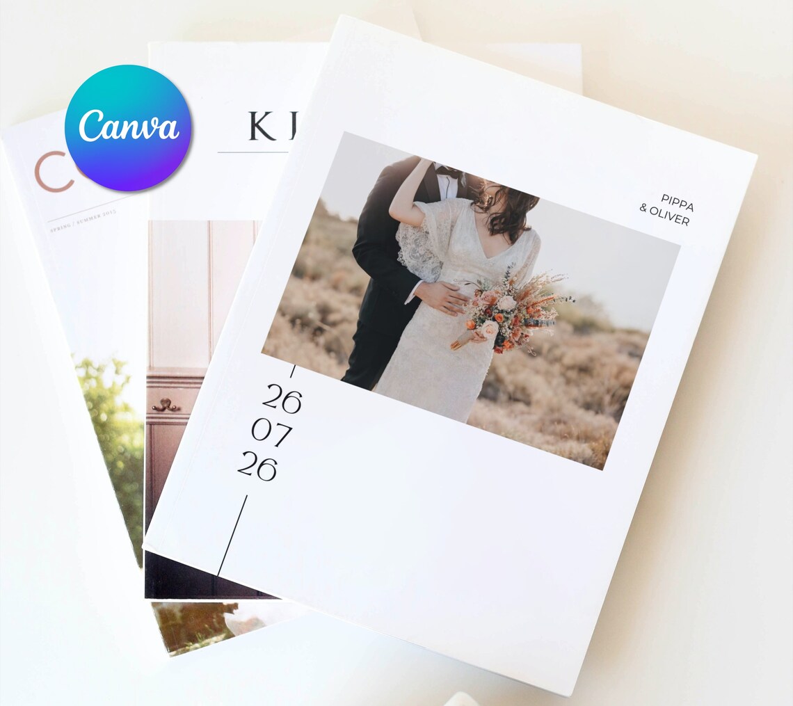 70+ Page Wedding Magazine Photo Album Template, Couples Story Scrapbook ...