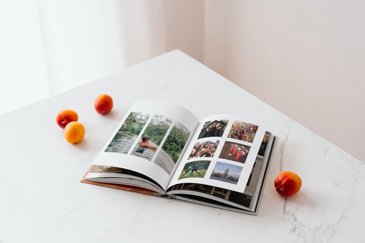 College Memory Book Template, Printable Graduation Coffee Table Photo ...