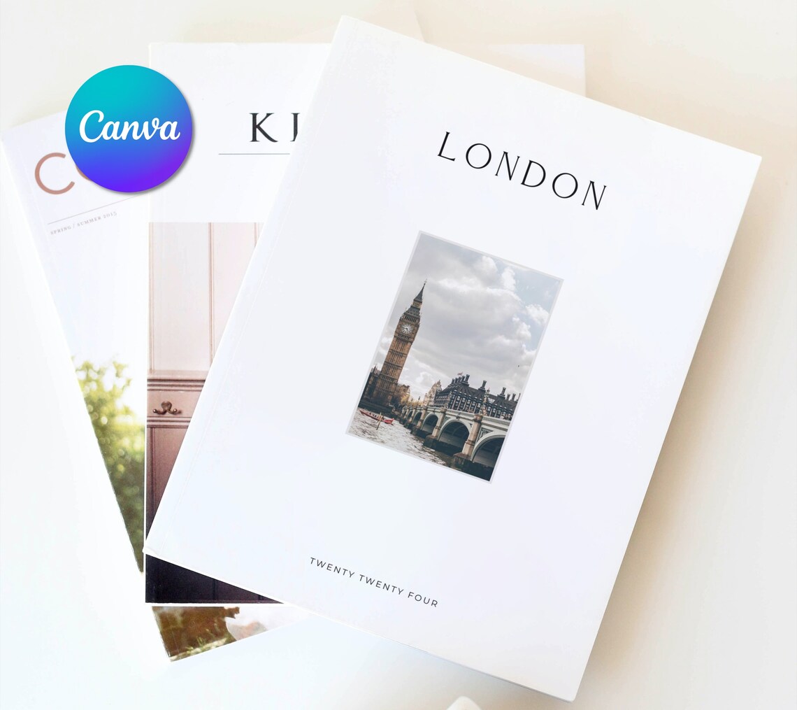 Travel Photo Book Magazine Template, Printable Adventure Journal ...