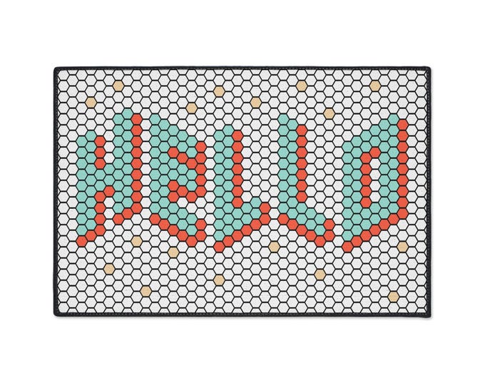 Customizable Tile Mat Hexagon Tiles Door Mat Bath Mat Outdoor Mat ...