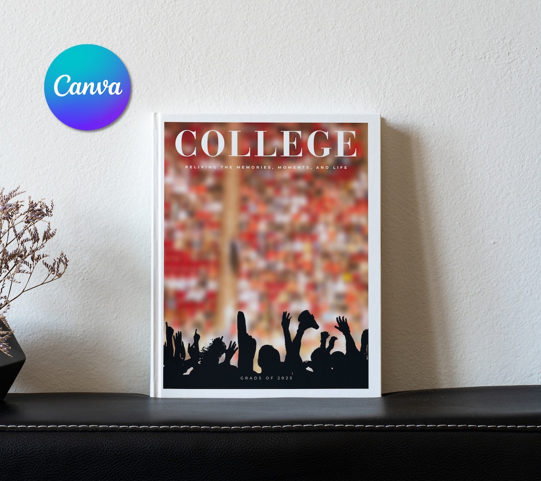 College Memory Book Template, Printable Graduation Coffee Table Photo ...