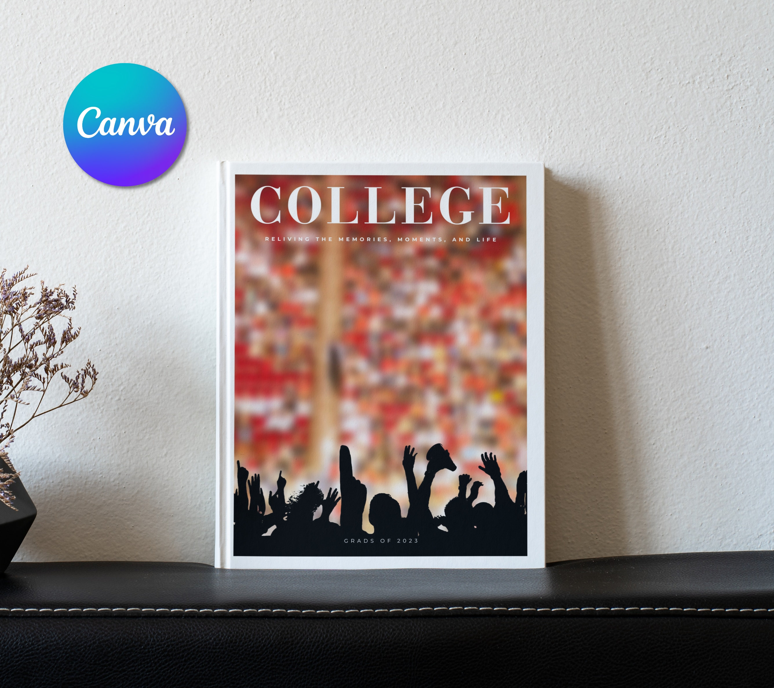 College Memory Book Template, Printable Graduation Coffee Table Photo ...
