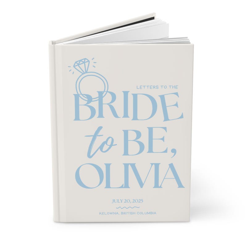 Personalized Letters to the Bride to Be Hardcover Journal, Custom Matte ...
