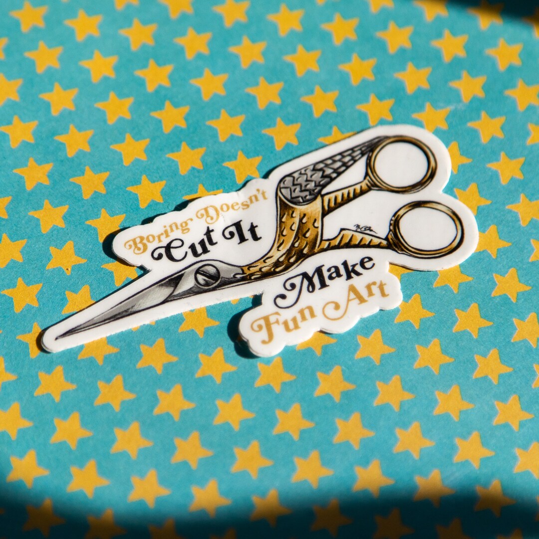 Artsy Vinyl Sticker, Make Great Art Sticker, Inspirational Vinyl ...