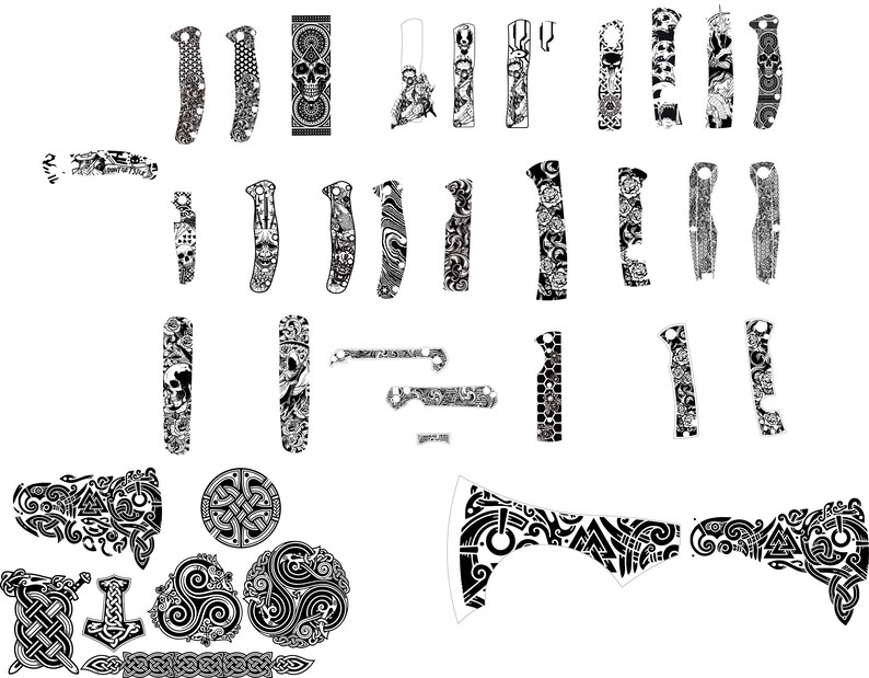 20 Knives SVG Fiber Laser Design Bundle (Instant Download) - Etsy