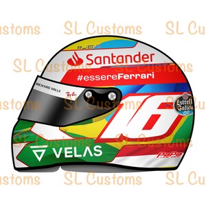 F1 Driver Charles Leclerc's 2022 Season Helmet Stickers - Etsy