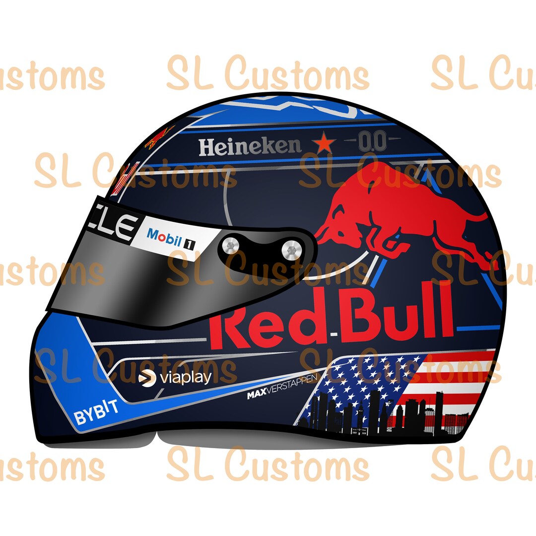 F1 Driver Max Verstappen's 2024 Season Helmet Stickers - Etsy
