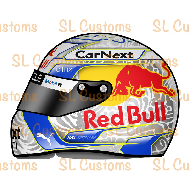 F1 Driver Max Verstappen's 2022 Season Helmet Stickers - Etsy