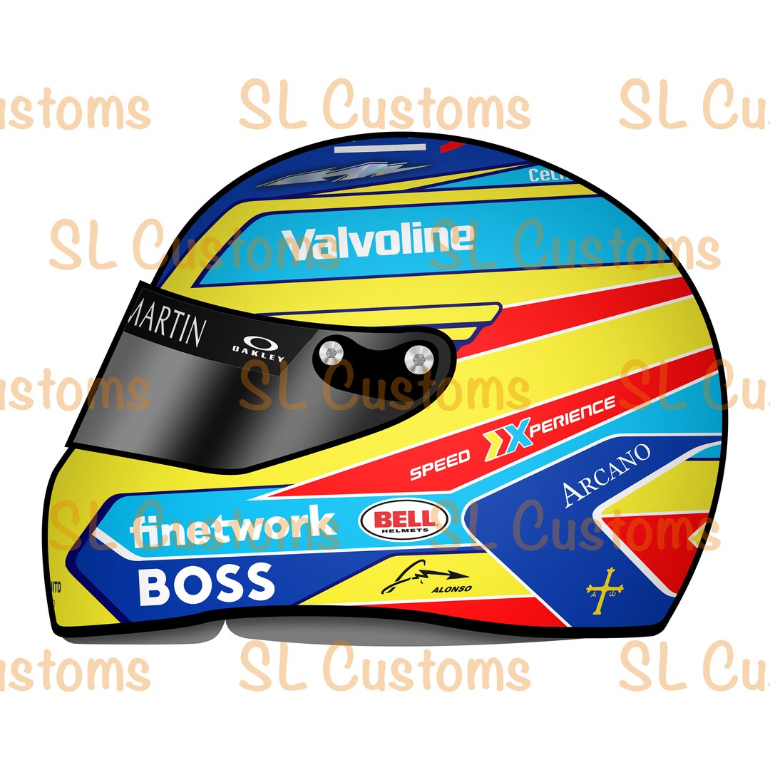 F1 Driver Fernando Alonso's 2024 Season Helmet Sticker - Etsy