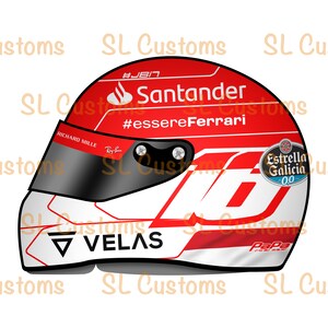 F1 Driver Charles Leclerc's 2022 Season Helmet Stickers - Etsy