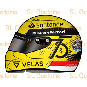 F1 Driver Charles Leclerc's 2022 Season Helmet Stickers - Etsy
