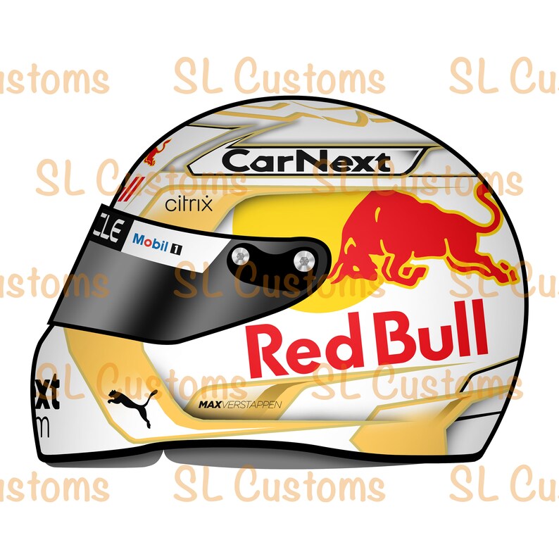 F1 Driver Max Verstappen's 2022 Season Helmet Stickers - Etsy