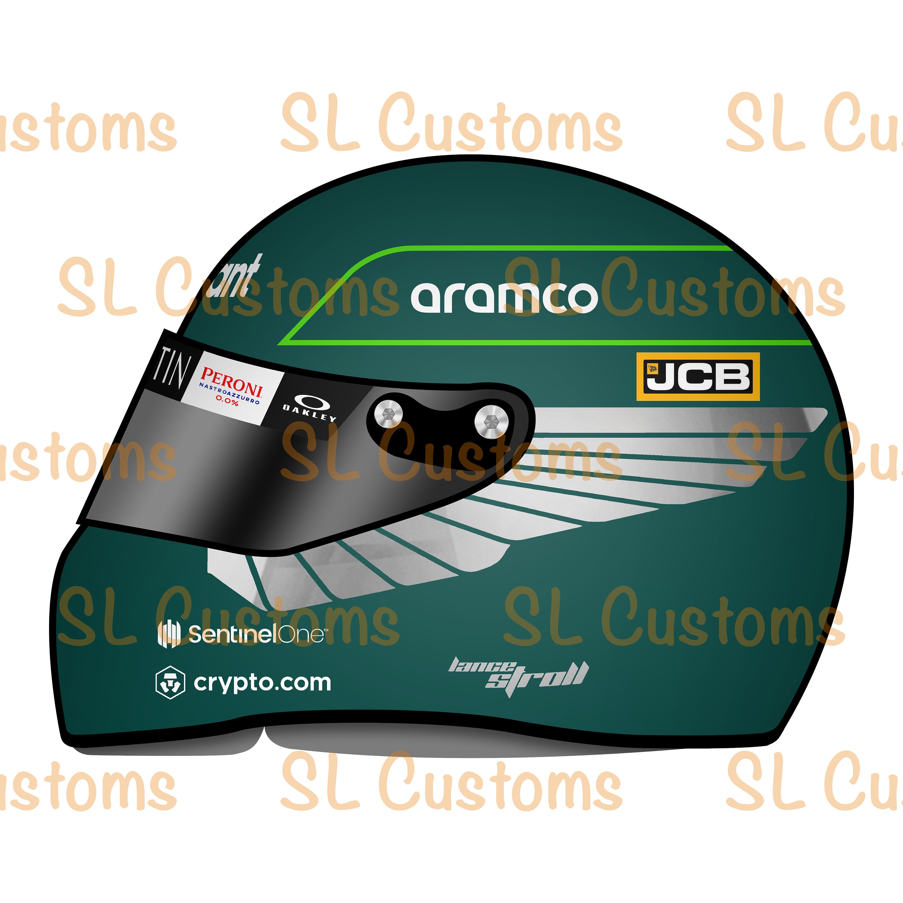 F1 Driver Lance Stroll's 2023 Season Helmet Sticker - Etsy